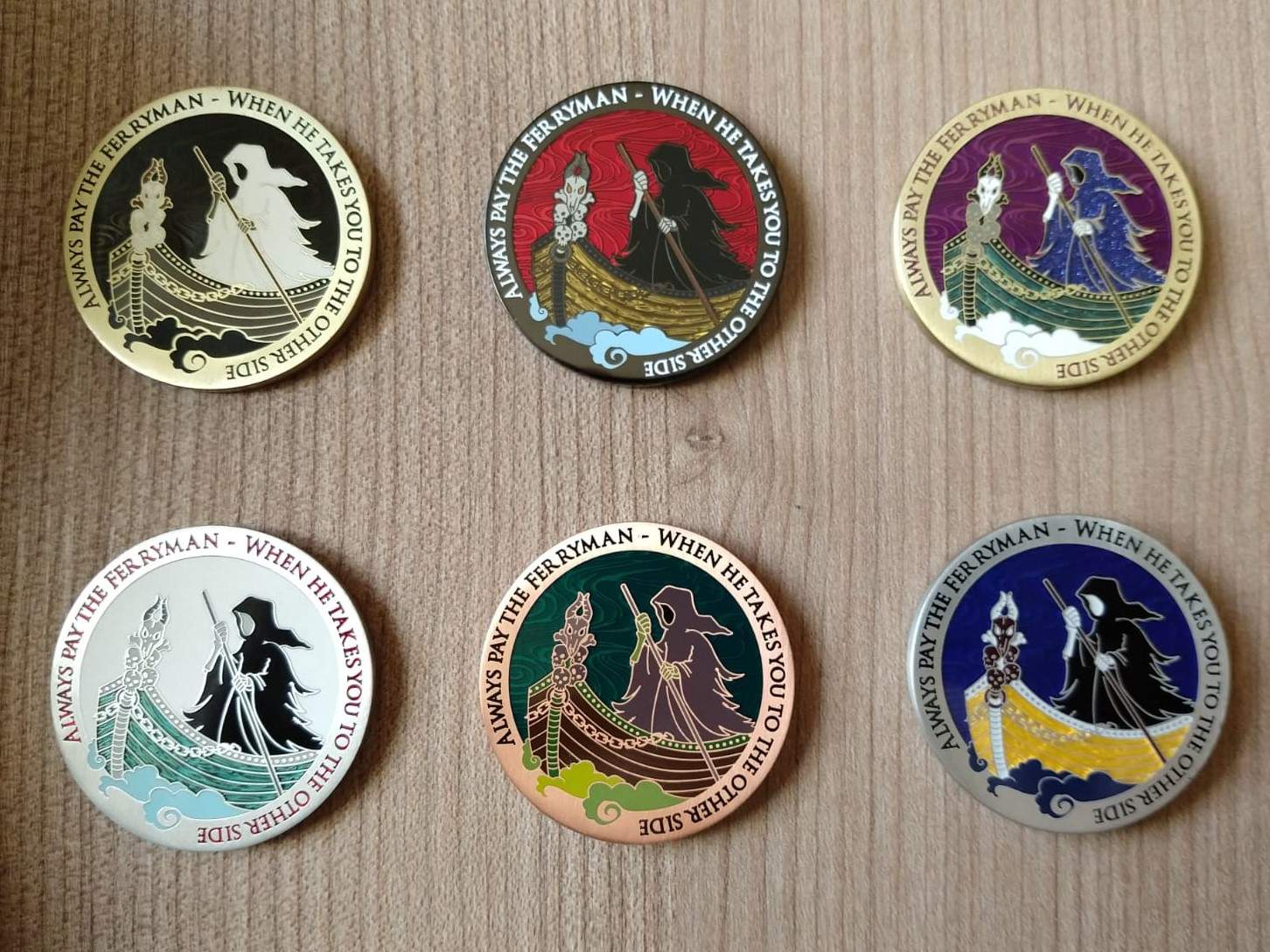 Solve Ferryman Geocoins - Front side jigsaw puzzle online with 300 pieces