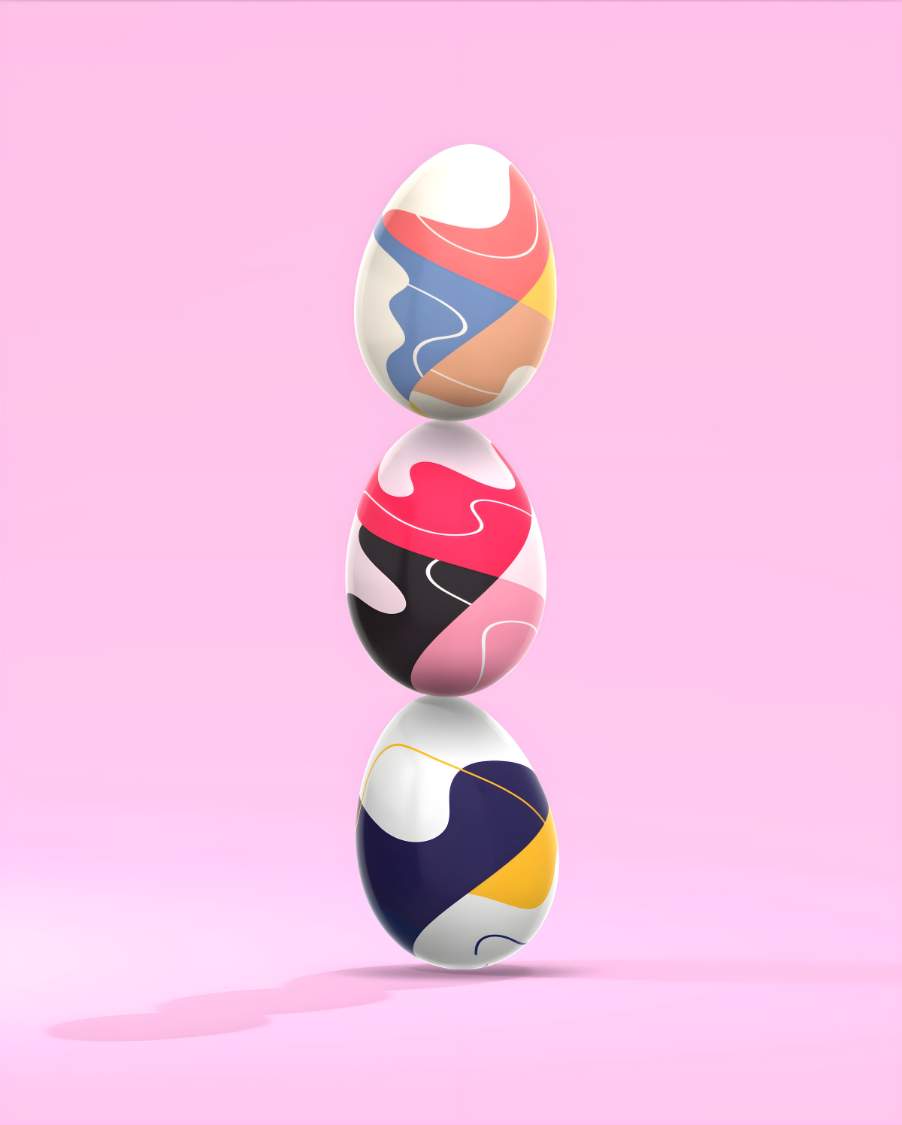 Solve Easter eggs abstract design balance jigsaw puzzle online with 48 ...