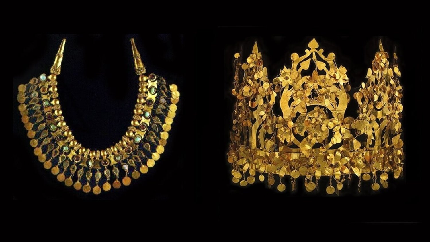 Solve THE BACTRIAN GOLD jigsaw puzzle online with 28 pieces