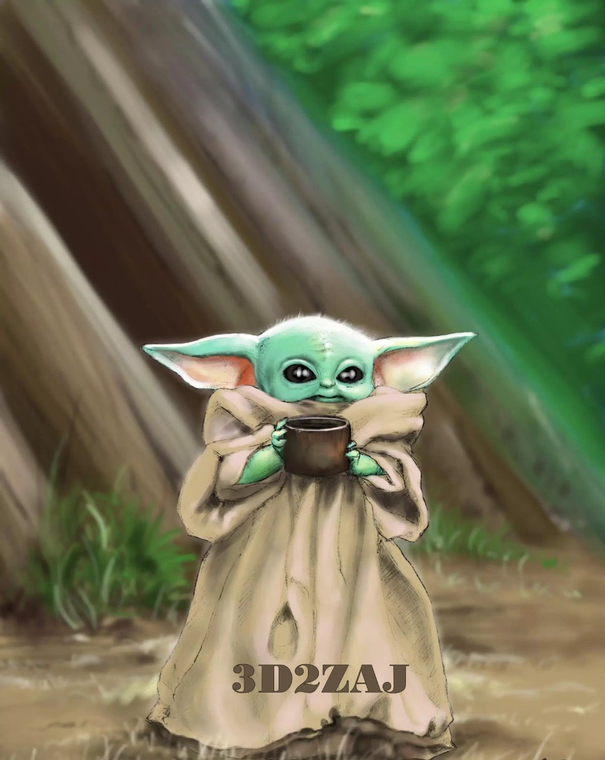 Solve Baby Yoda jigsaw puzzle online with 456 pieces