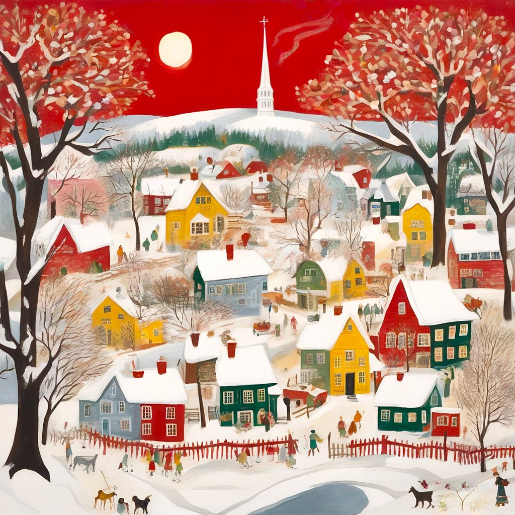 Solve Christmas Village 2 jigsaw puzzle online with 100 pieces