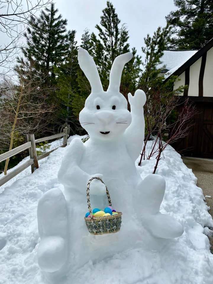 Solve Easter snow bunny_ jigsaw puzzle online with 35 pieces