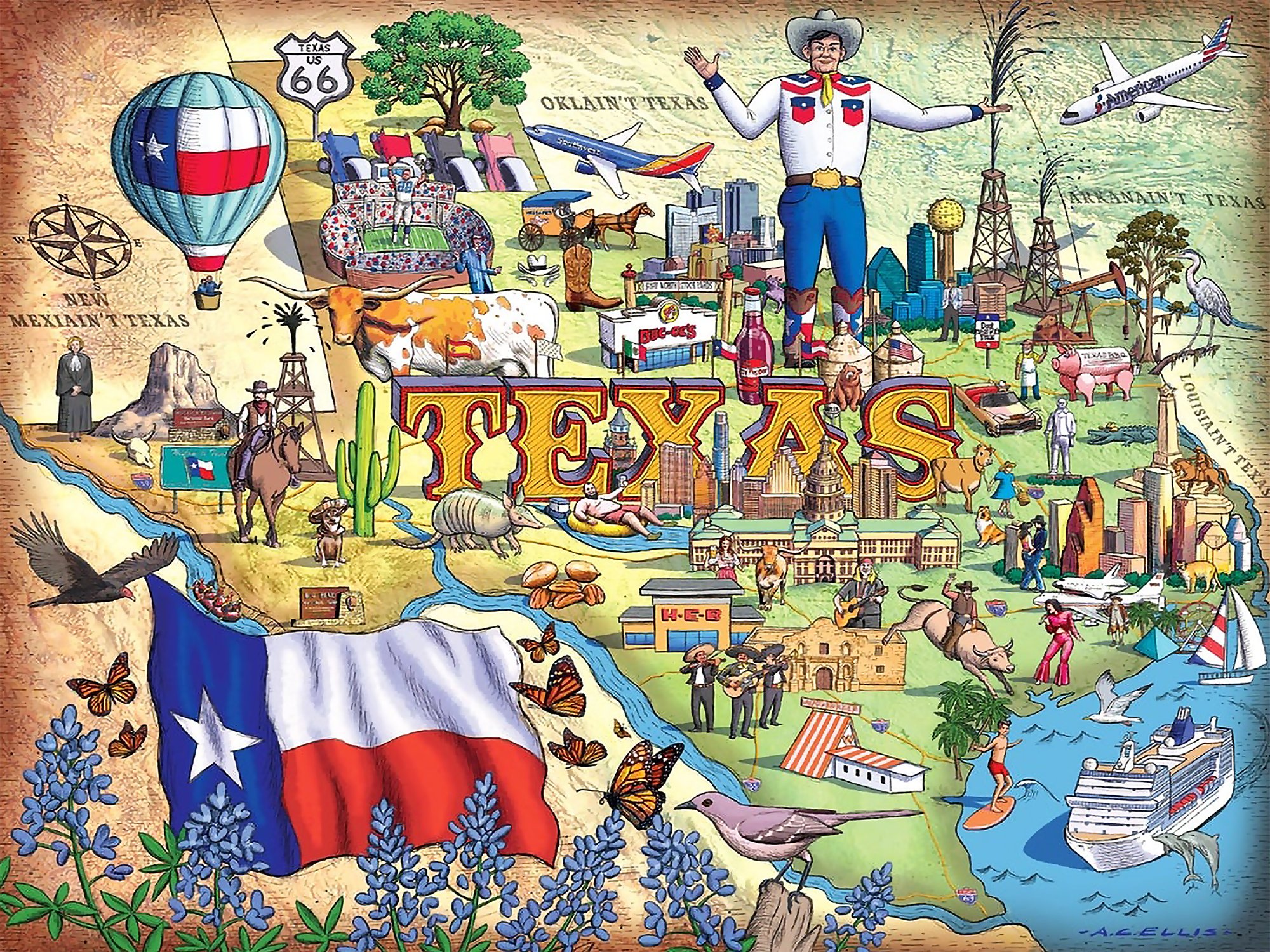 Solve Big Texas jigsaw puzzle online with 352 pieces