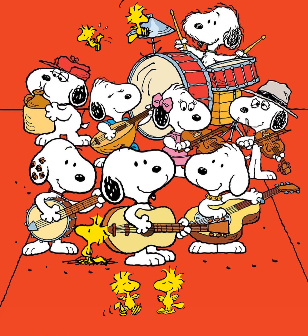 Solve Snoopy Band Jigsaw Puzzle Online With 110 Pieces