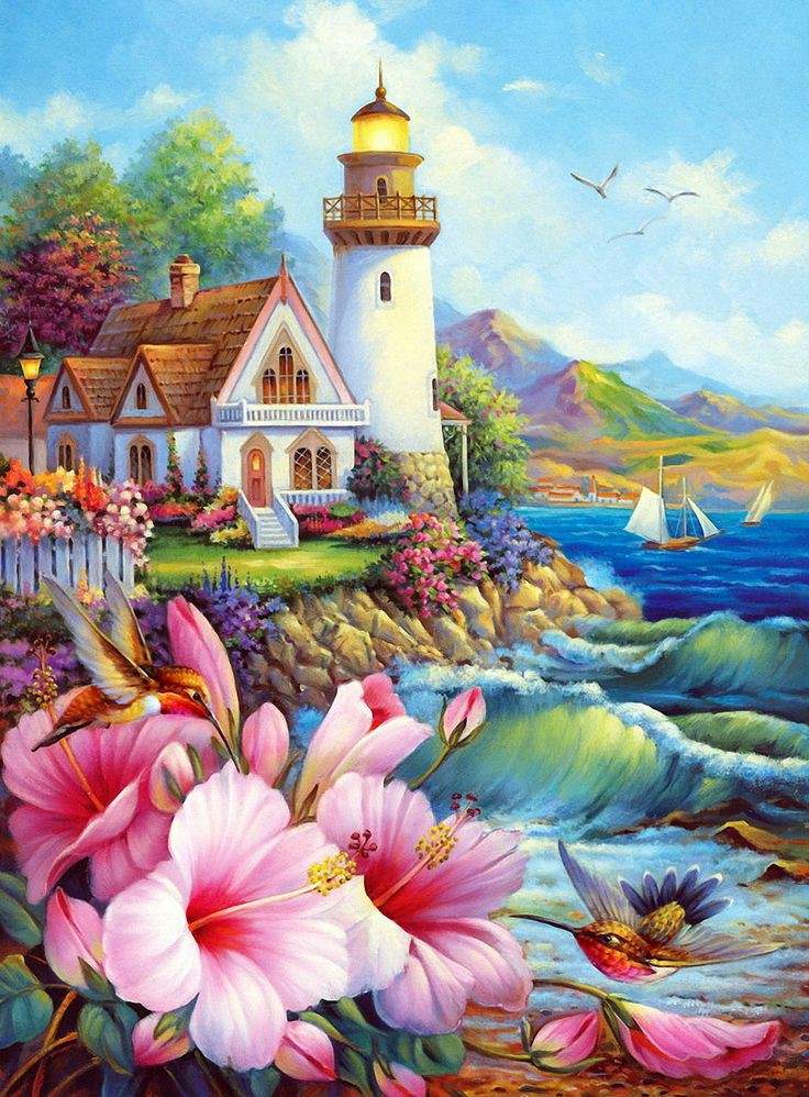 Jigsaw Puzzle | 70 pieces | LIGHTHOUSE BLUES | Jigidi