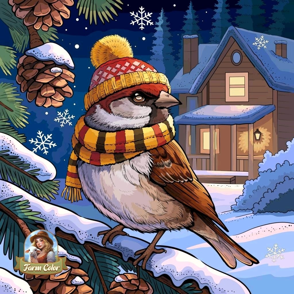 Jigsaw Puzzle | 64 pieces | little fella all ready for winter... | Jigidi