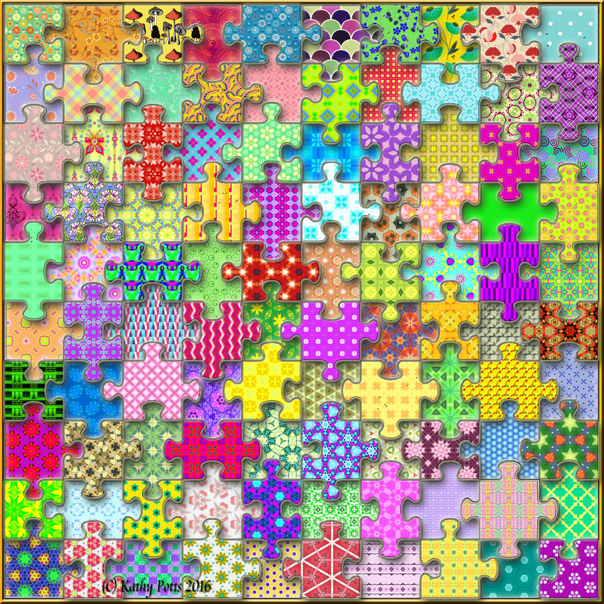 Solve A Puzzlers Puzzle - 100 Different Tiles By Kathy Potts jigsaw ...