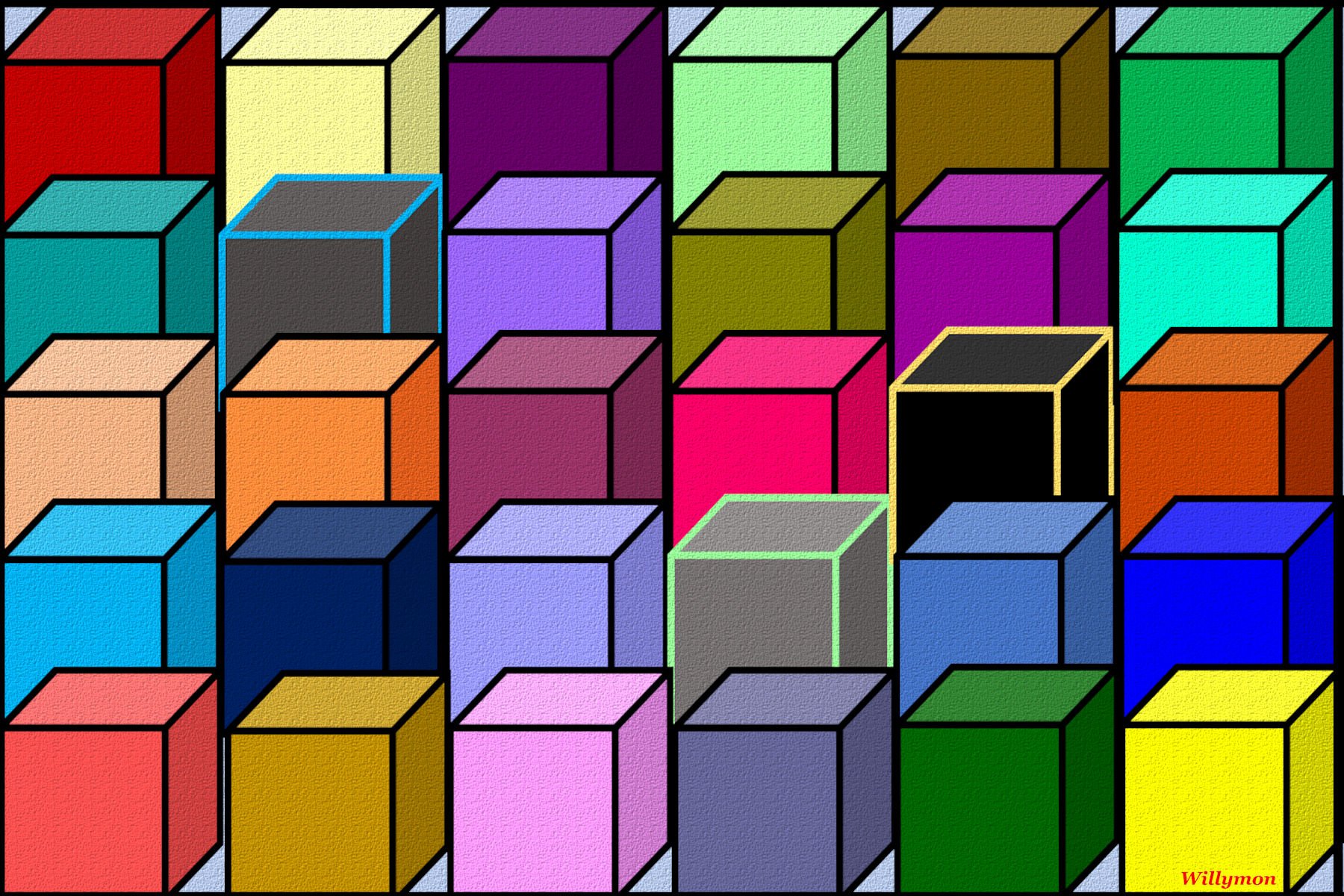 Solve cube colors jigsaw puzzle online with 600 pieces