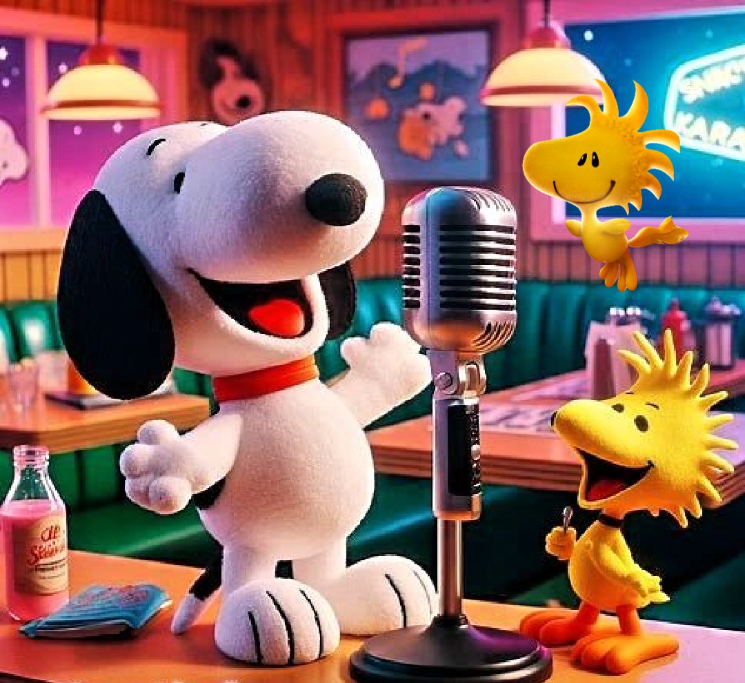 Solve Snoopy Karaoke jigsaw puzzle online with 255 pieces