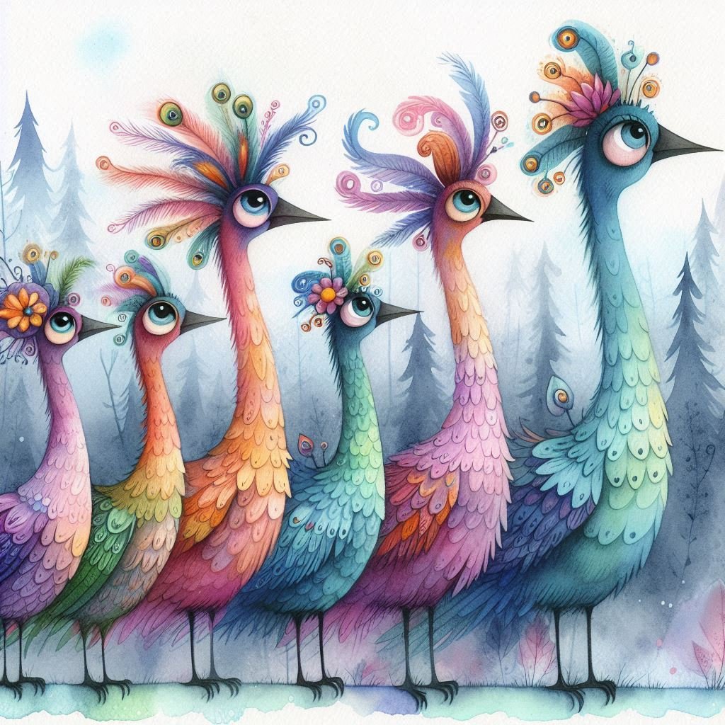 Solve Silly birds (resize 9 to 306 pieces) jigsaw puzzle online with 81 ...