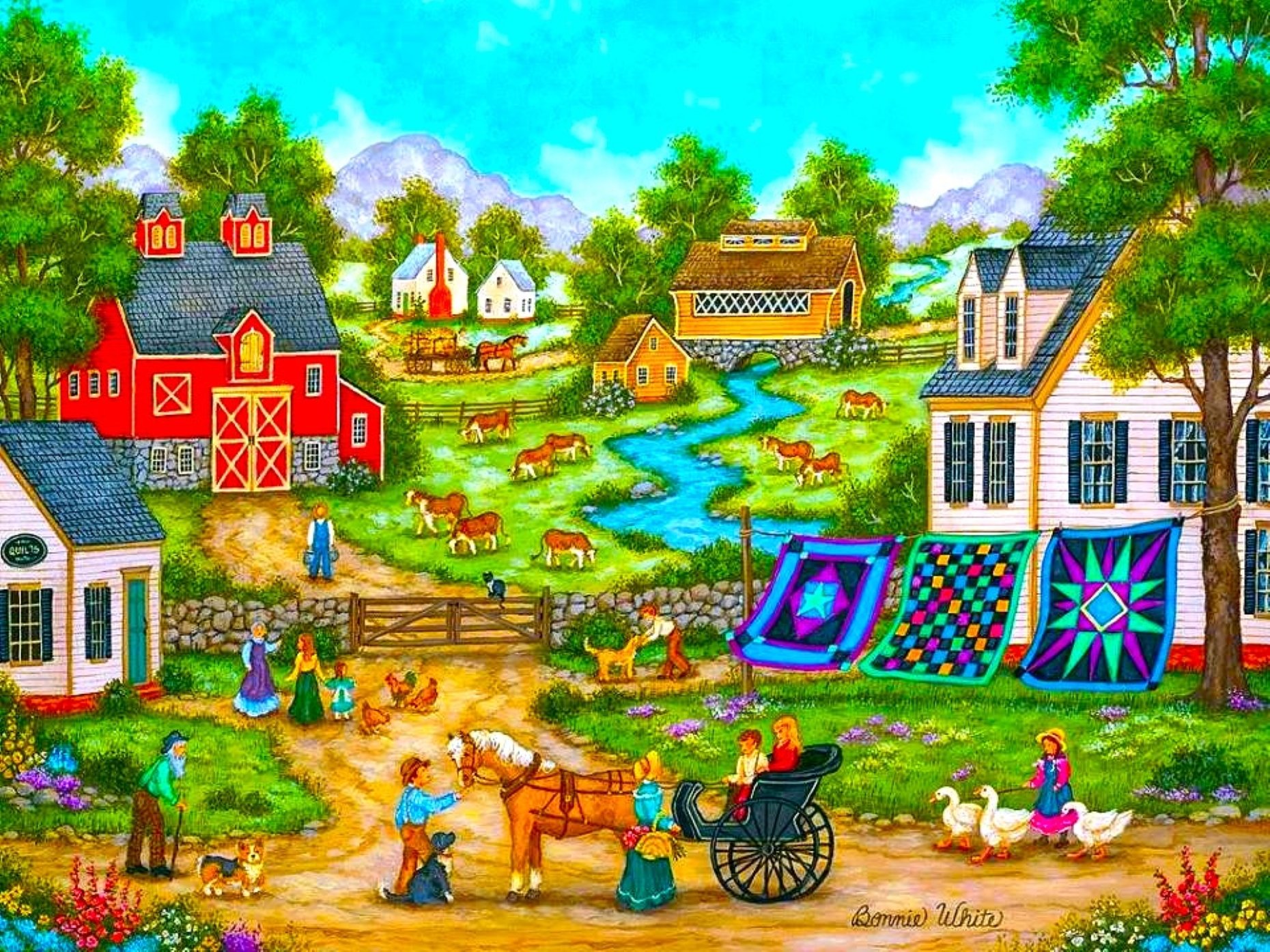 Solve Neighborly Chat jigsaw puzzle online with 130 pieces