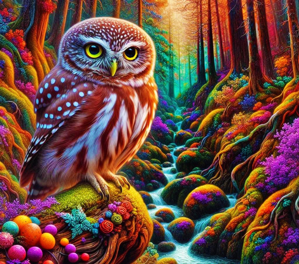 Solve Edith the Pygmy Owl, keeping an eye on you... jigsaw puzzle ...