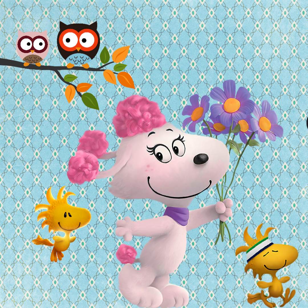 Solve Fifi and Woodstock jigsaw puzzle online with 49 pieces