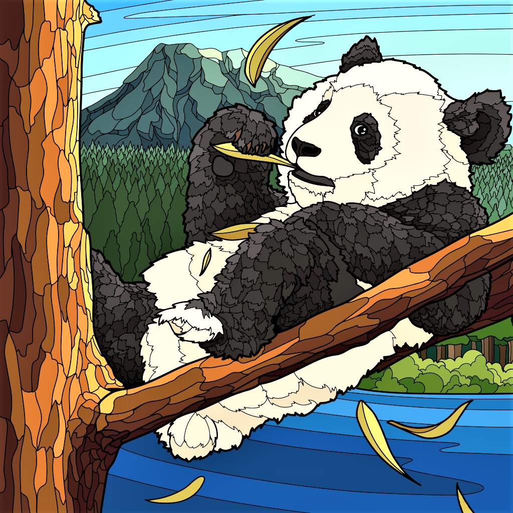 Solve Panda jigsaw puzzle online with 306 pieces