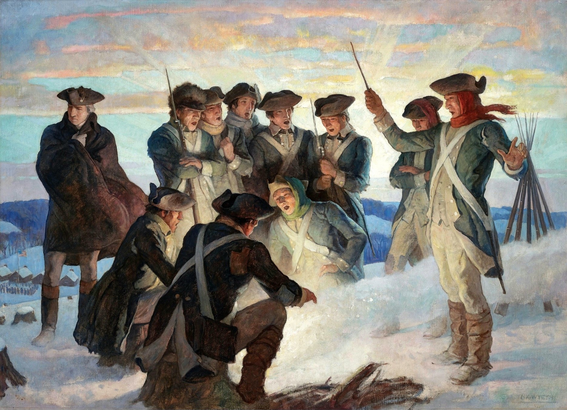 Solve Winter At Valley Forge jigsaw puzzle online with 150 pieces