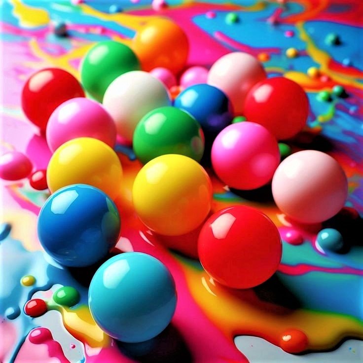 Solve Balls jigsaw puzzle online with 64 pieces