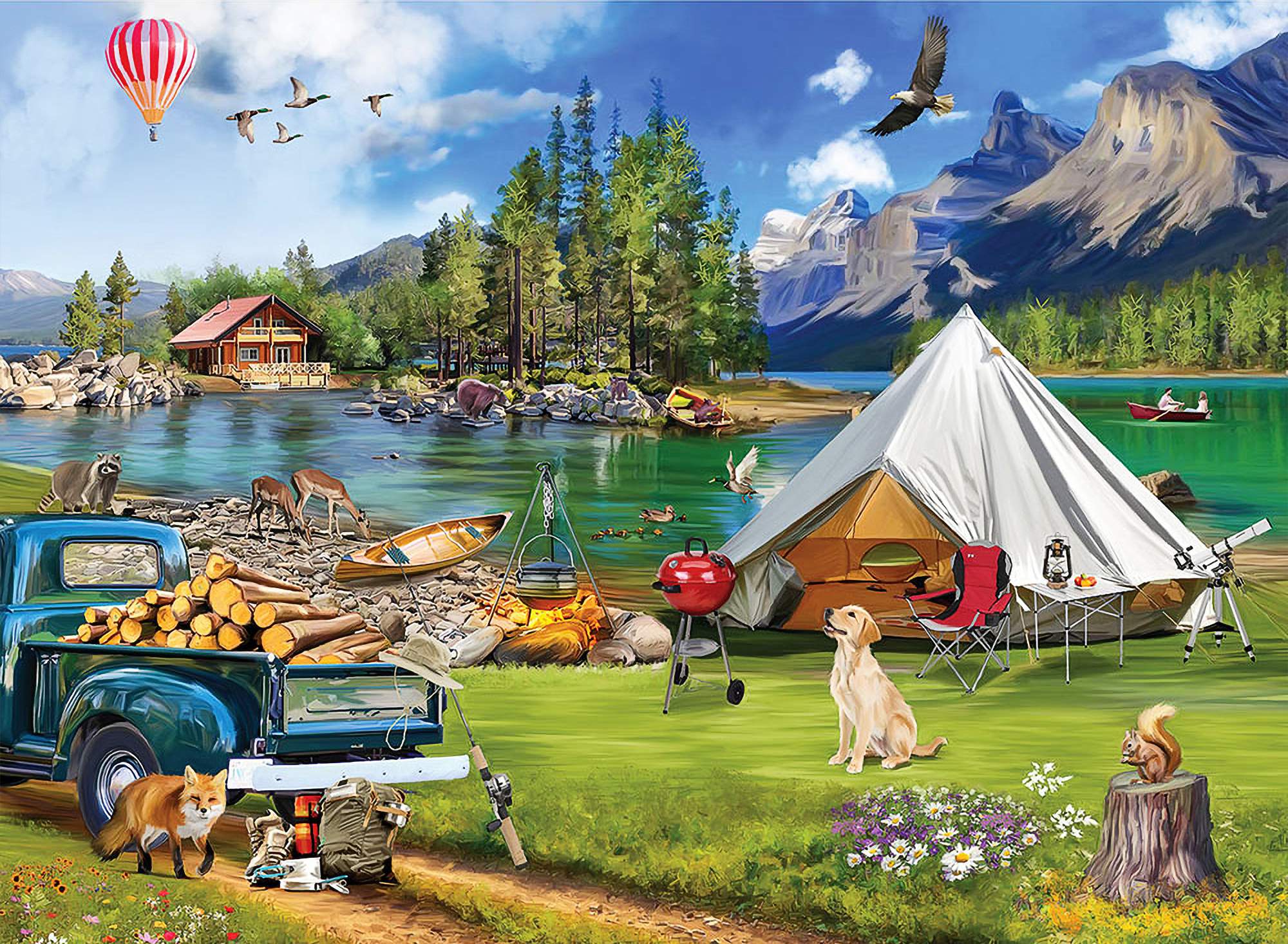 Solve Lakeside Camping jigsaw puzzle online with 352 pieces
