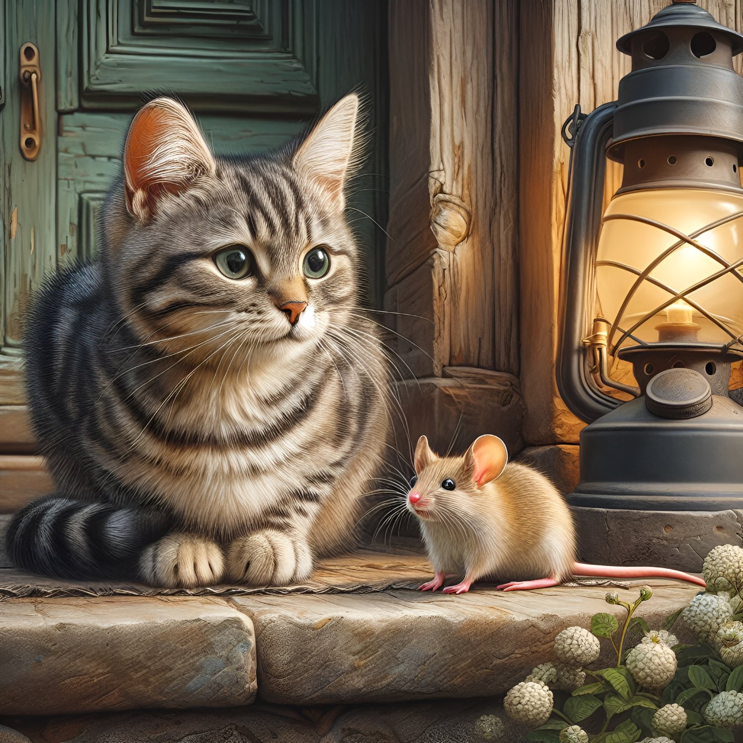 Solve Cat with Mouse 01 jigsaw puzzle online with 289 pieces