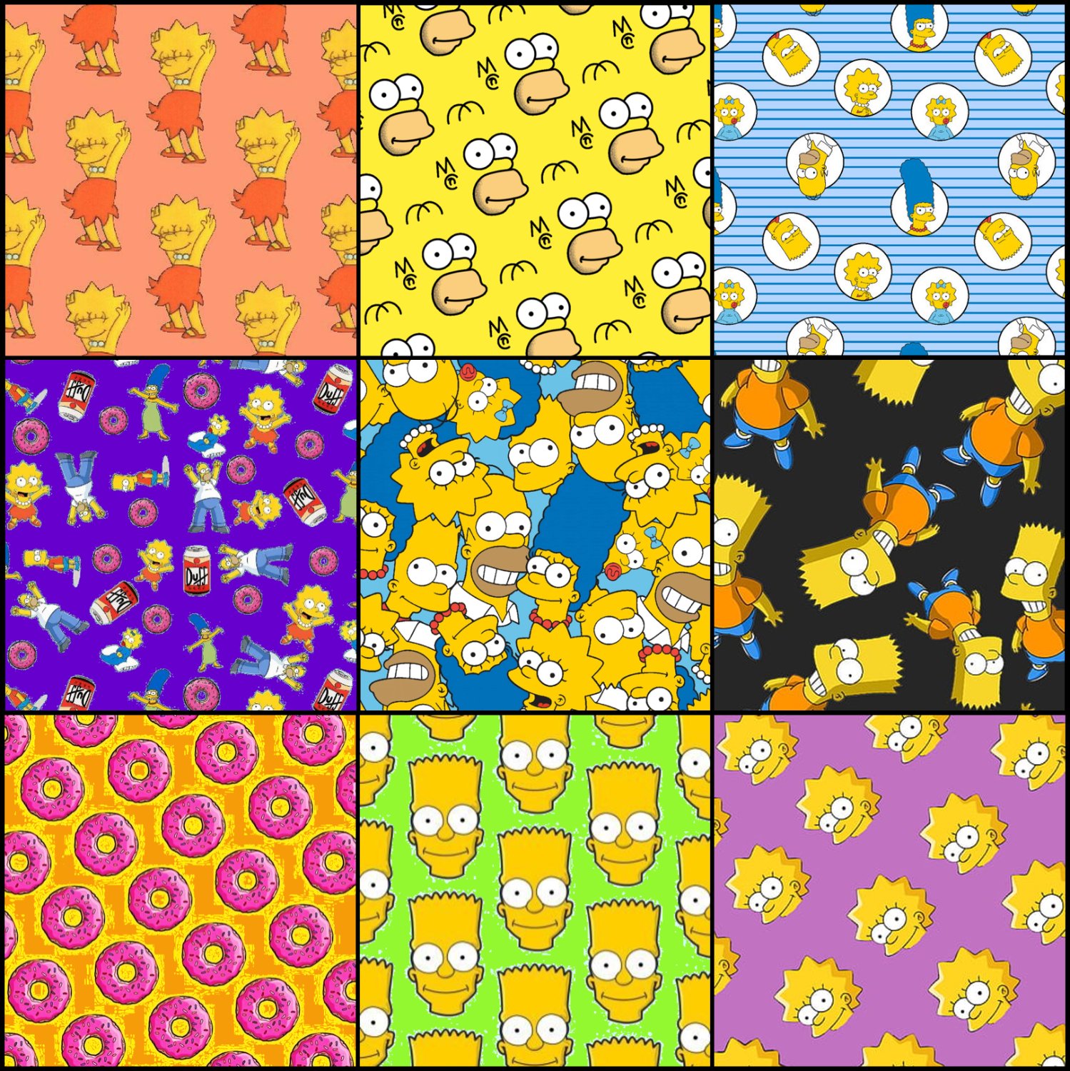 Solve The Simpsons patterns jigsaw puzzle online with 225 pieces