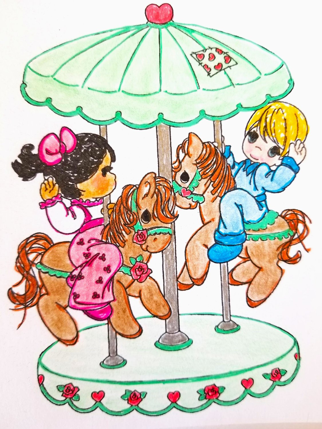 Jigsaw Puzzle | 63 pieces | Babies' Carousel | Jigidi