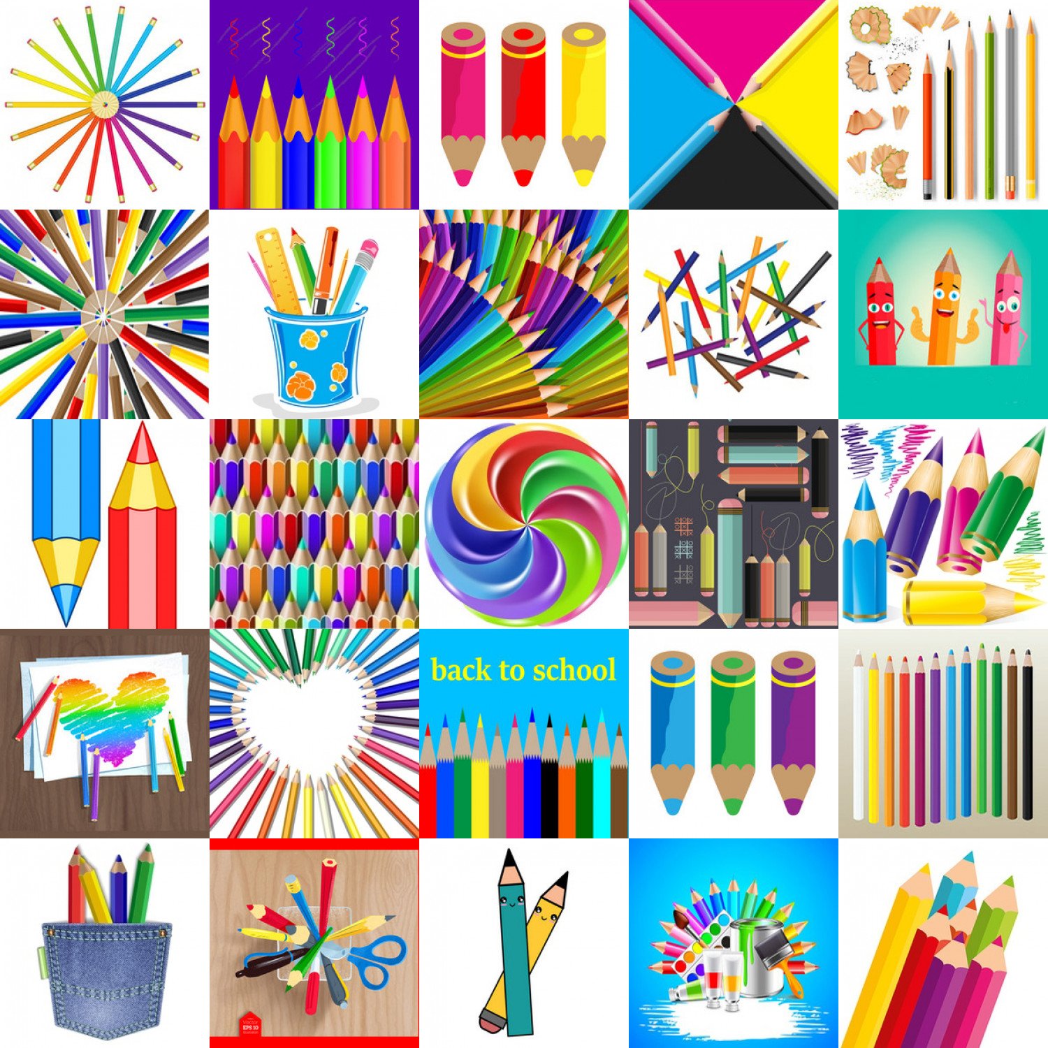 Solve Pretty Pencils jigsaw puzzle online with 81 pieces