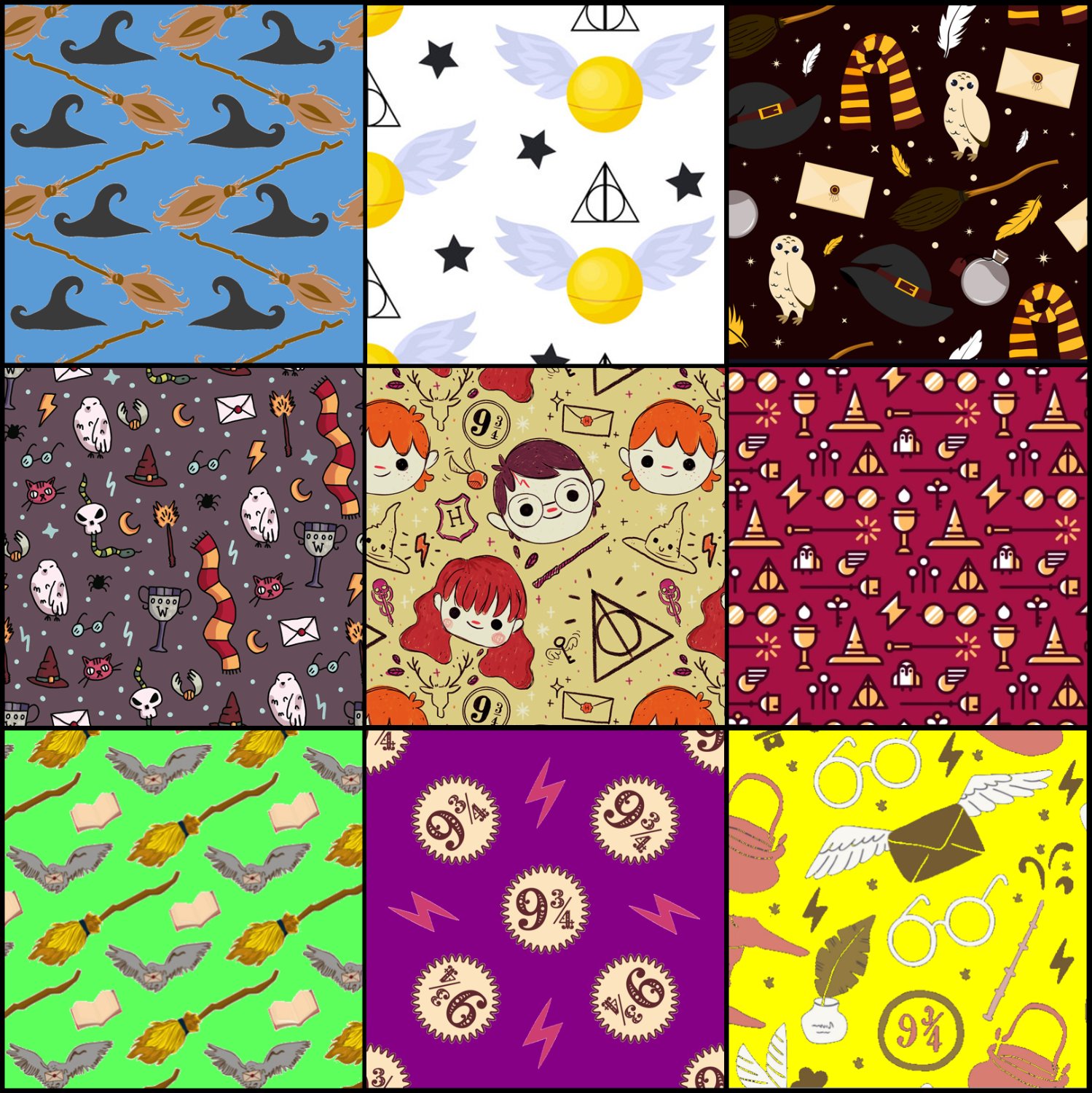 Solve Harry Potter patterns 2 jigsaw puzzle online with 324 pieces