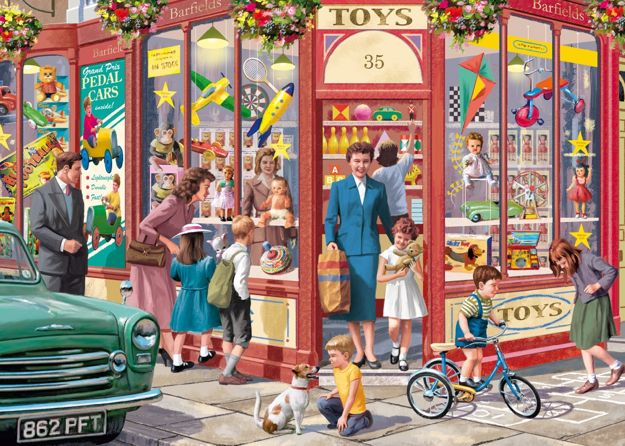 Solve The Vintage Toy Shop jigsaw puzzle online with 96 pieces