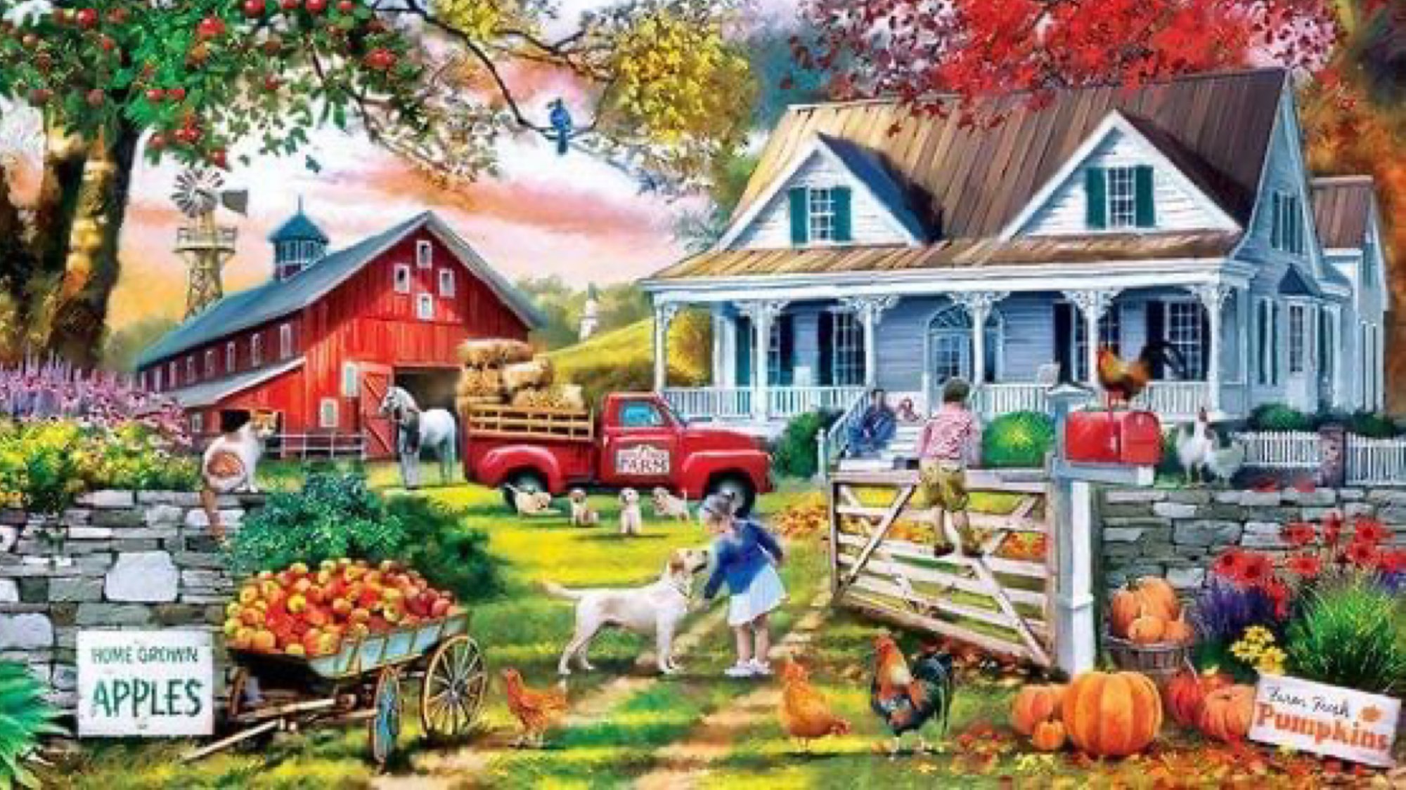 Solve Fall Farm Life jigsaw puzzle online with 350 pieces