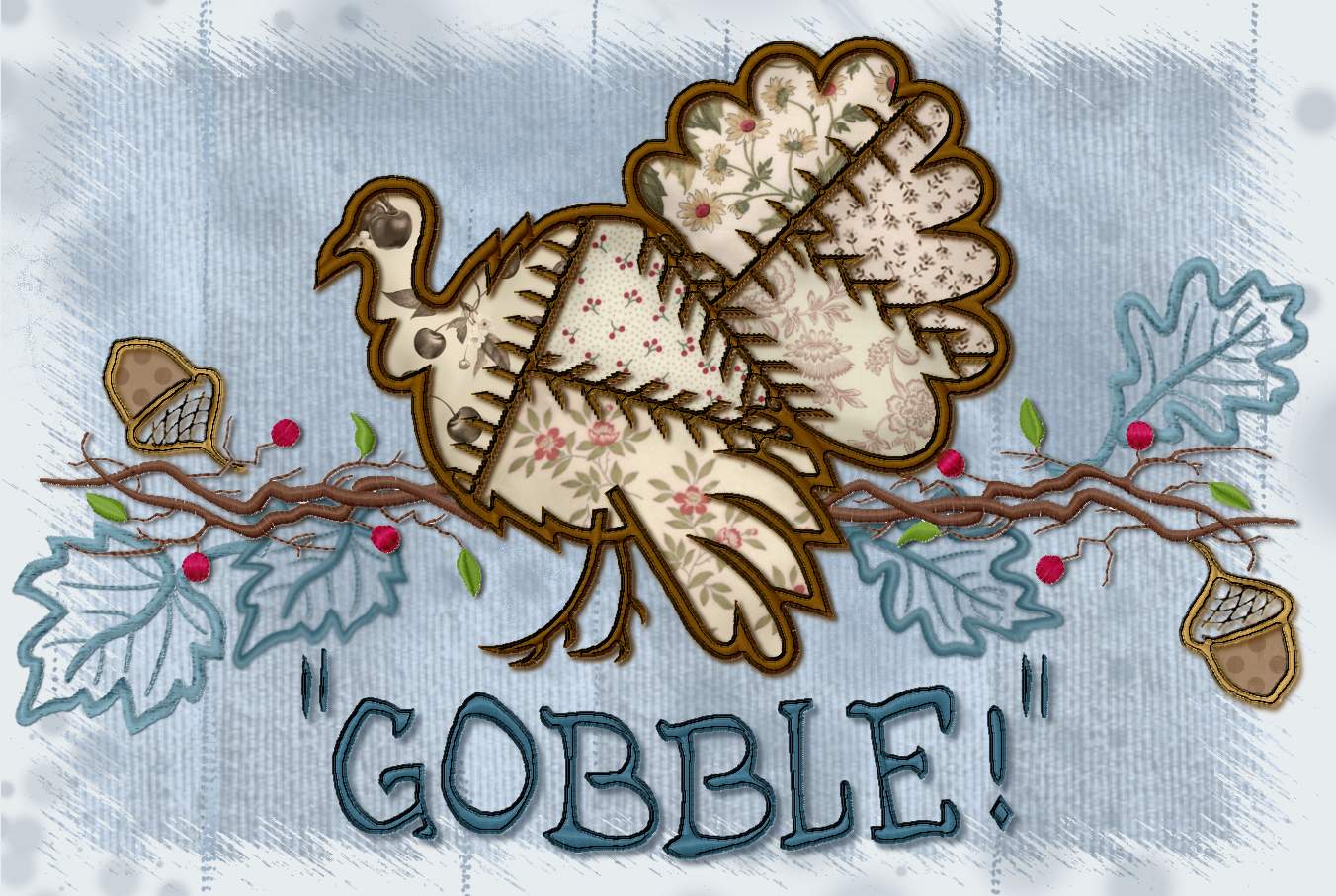 Solve Fancy Turkey Dinner jigsaw puzzle online with 96 pieces