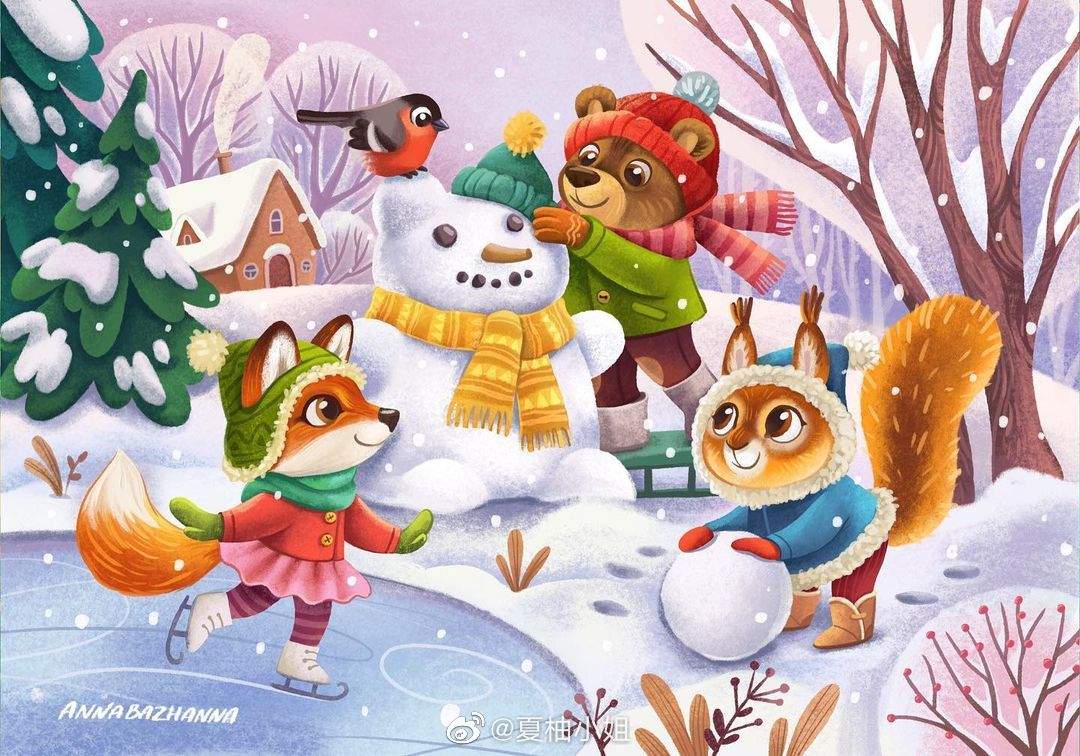 Solve fun in the snow jigsaw puzzle online with 96 pieces