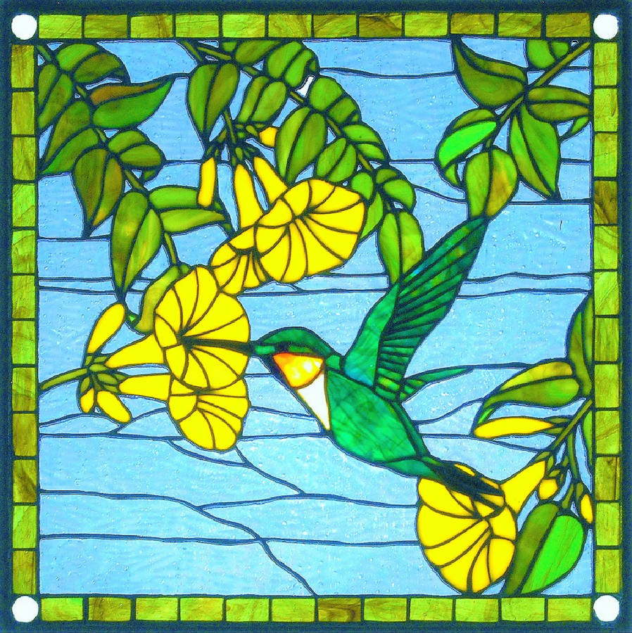 Solve Tiffany Style Stained Glass Window jigsaw puzzle online with 81 ...