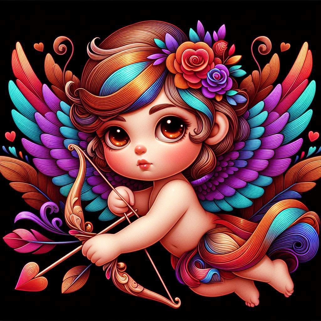 Solve cupid Harold jigsaw puzzle online with 64 pieces