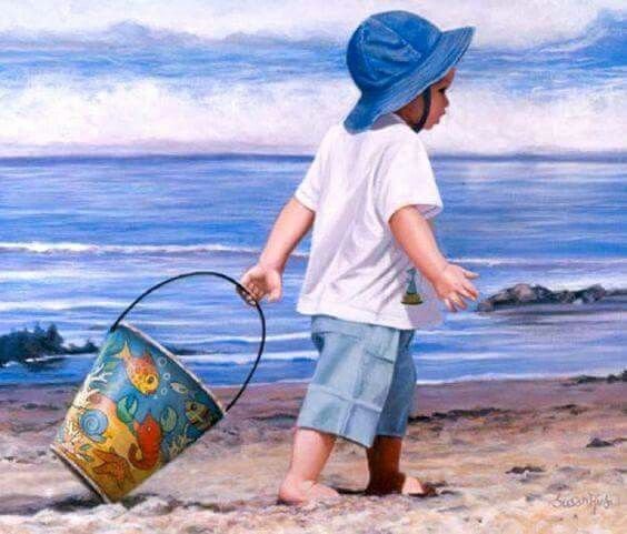 Solve Little feet on the beach jigsaw puzzle online with 72 pieces