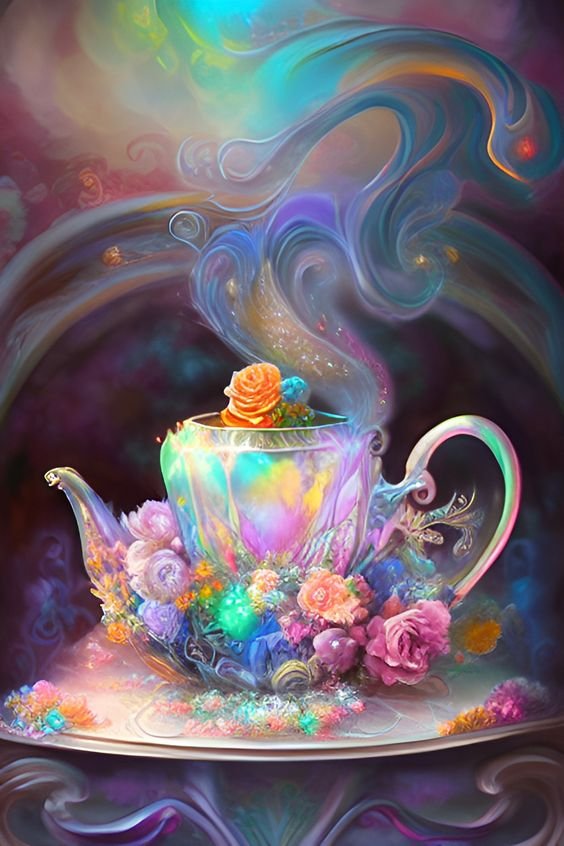 Solve Steaming Teapot jigsaw puzzle online with 54 pieces