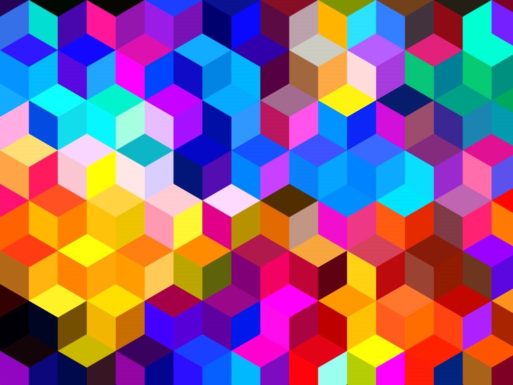 Solve Colorful Cube Madness jigsaw puzzle online with 20 pieces