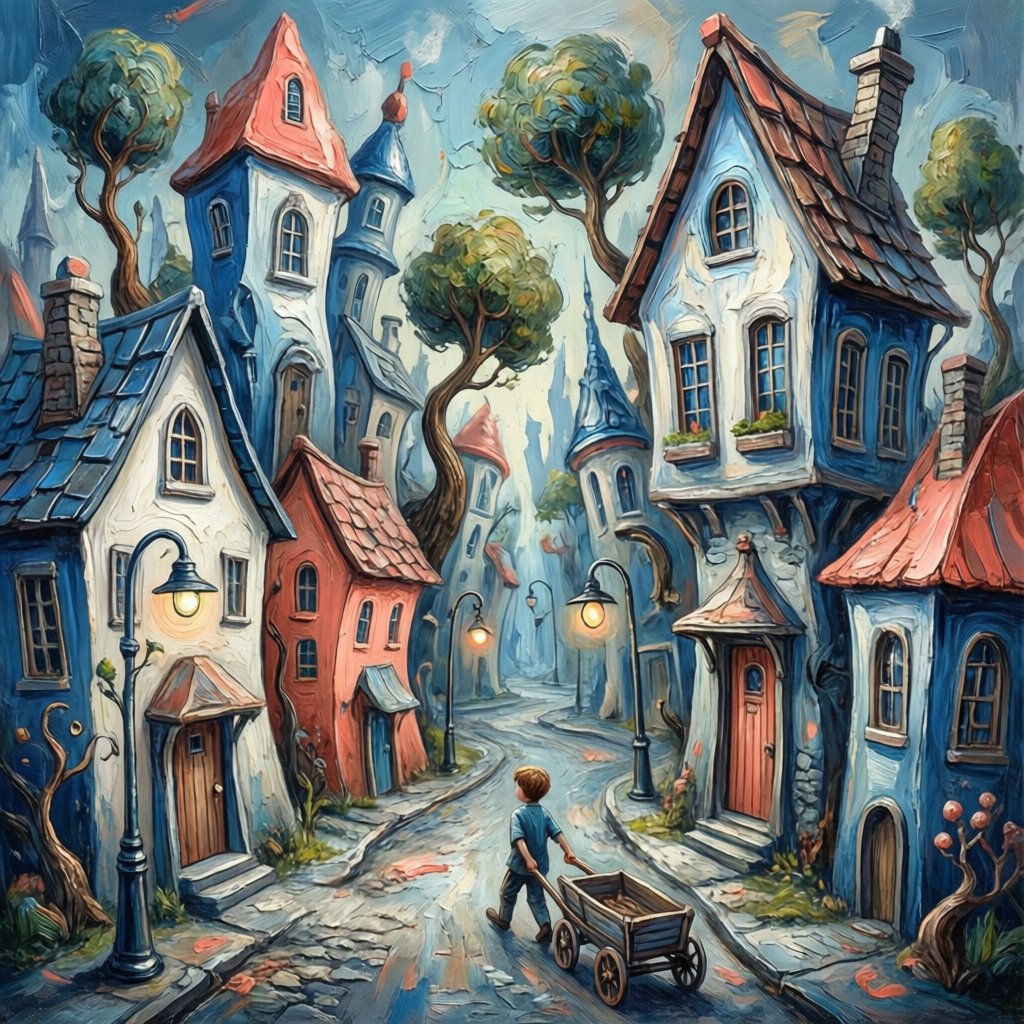 Solve Curious City jigsaw puzzle online with 100 pieces