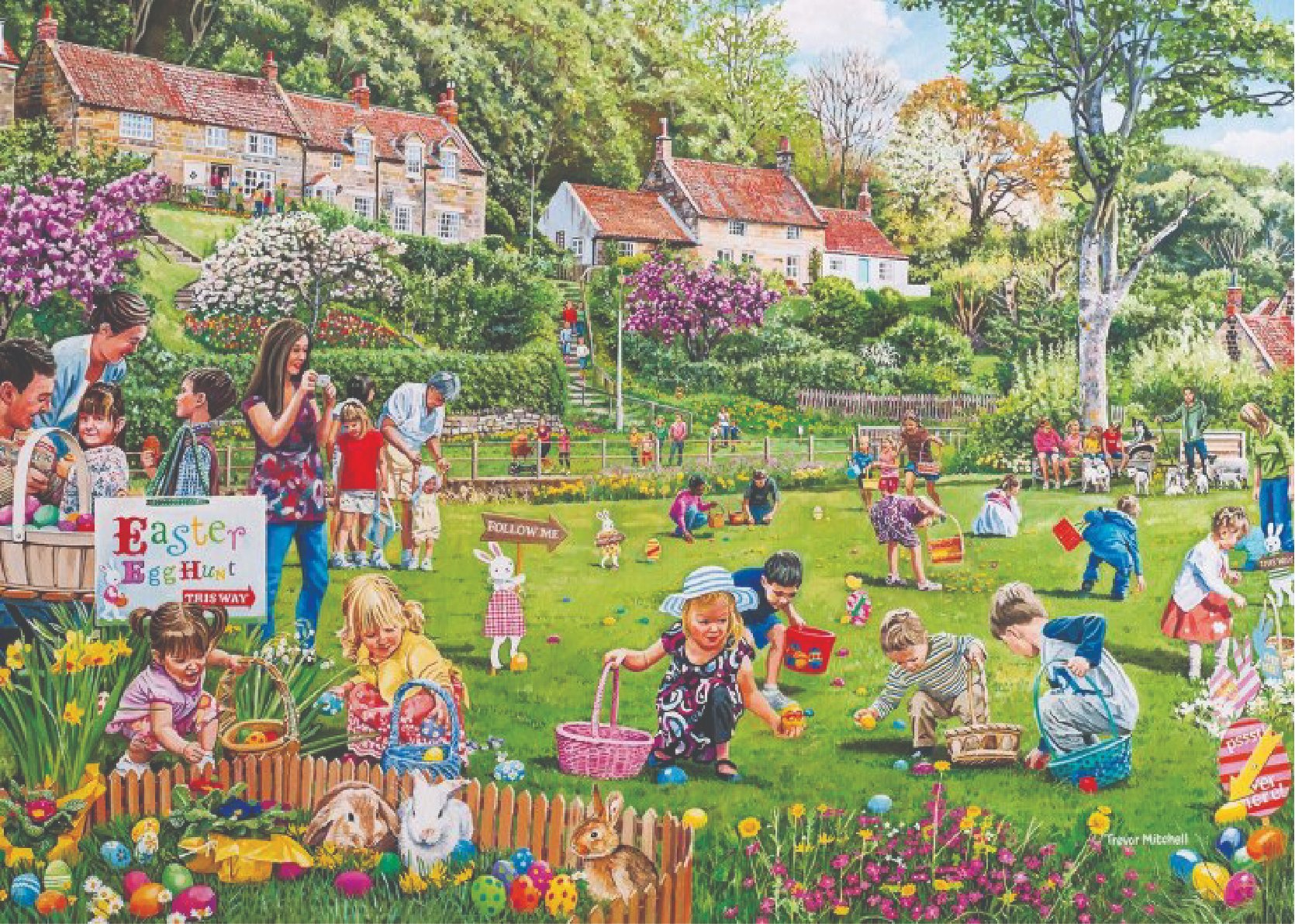 Solve Easter Egg Hunt jigsaw puzzle online with 150 pieces