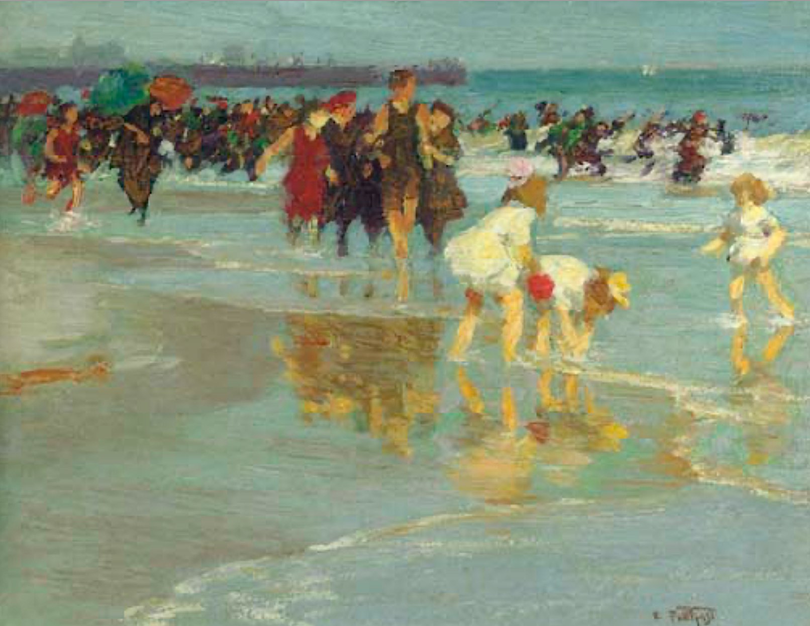 Solve Edward Henry Potthast (American, 1857–1927), Bathers jigsaw ...