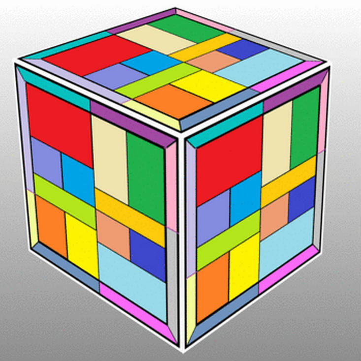 Solve 090217 Geometric Block jigsaw puzzle online with 16 pieces