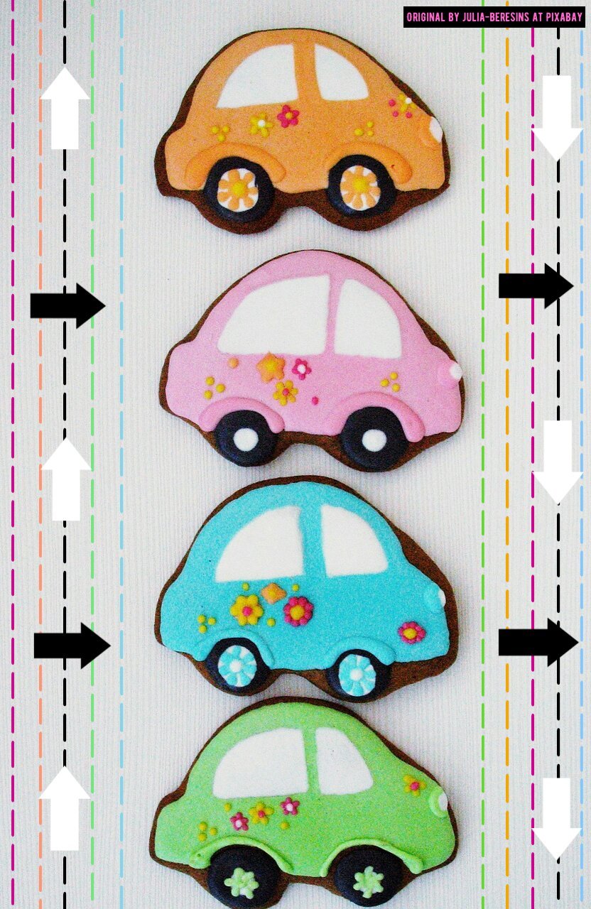 Solve Gingerbread car cookies 🌼 jigsaw puzzle online with 54 pieces