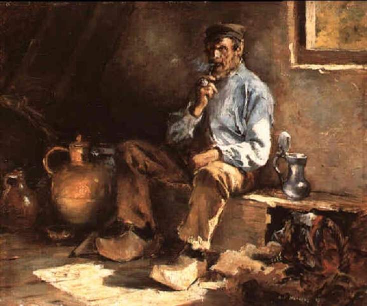 Solve Arthur Frank Mathews 1887 the old dutchman jigsaw puzzle online ...