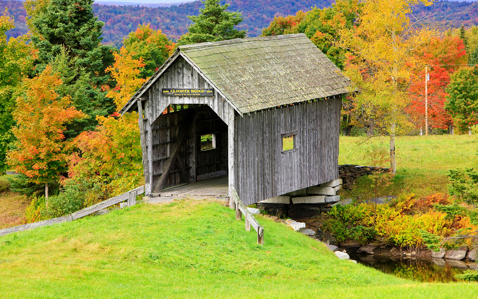 Solve A. M. Foster Covered Bridge, Cabot, VT jigsaw puzzle online with ...
