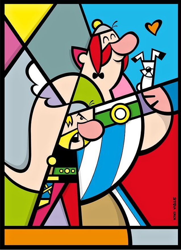 Solve Asterix By Kiki Viale jigsaw puzzle online with 70 pieces