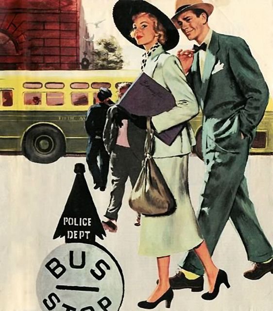 Solve Bus Stop jigsaw puzzle online with 90 pieces