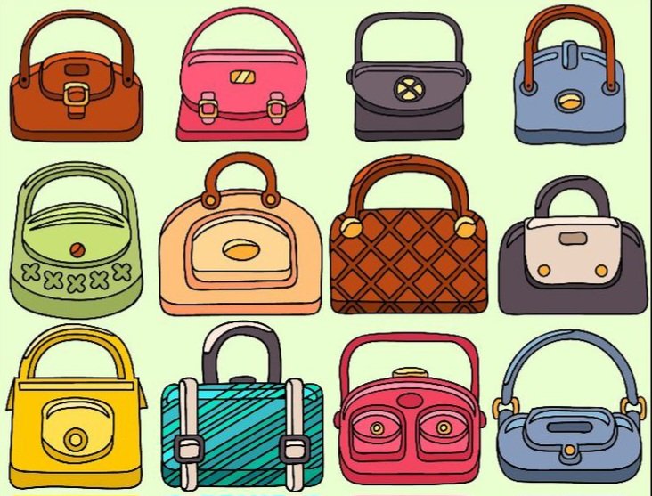 Solve Trendy Handbags jigsaw puzzle online with 63 pieces