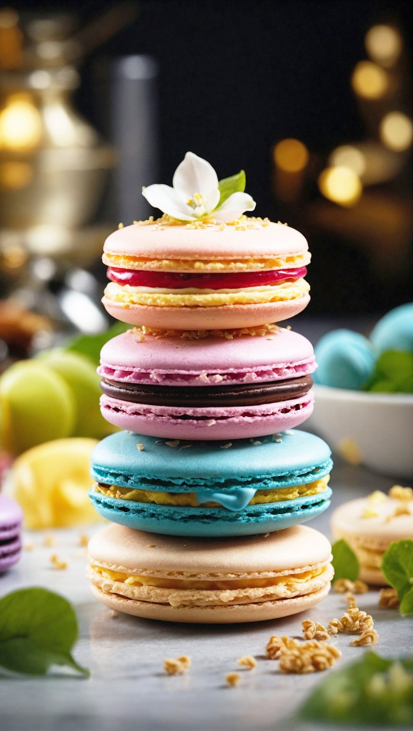 Solve fat macaron, beautifully decorated with intricate details. jigsaw ...