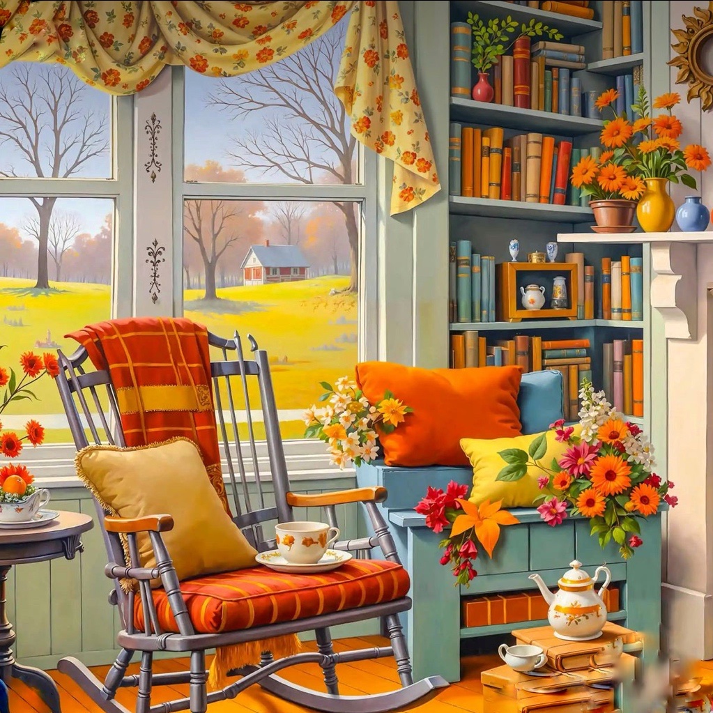 Solve Sunny library jigsaw puzzle online with 196 pieces