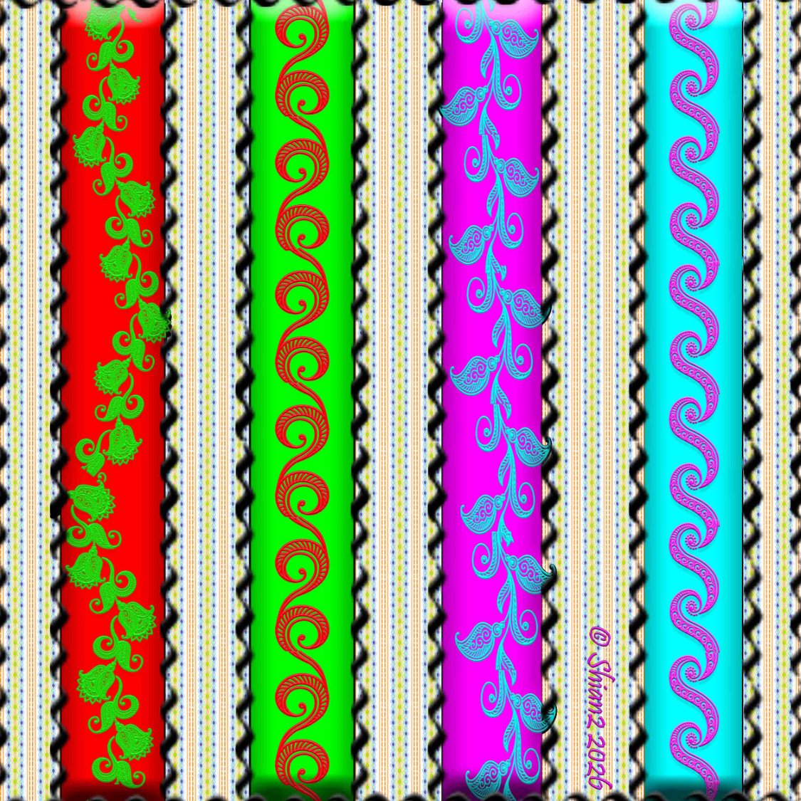Solve Stripes with Guipure Lace Trim jigsaw puzzle online with 16 pieces