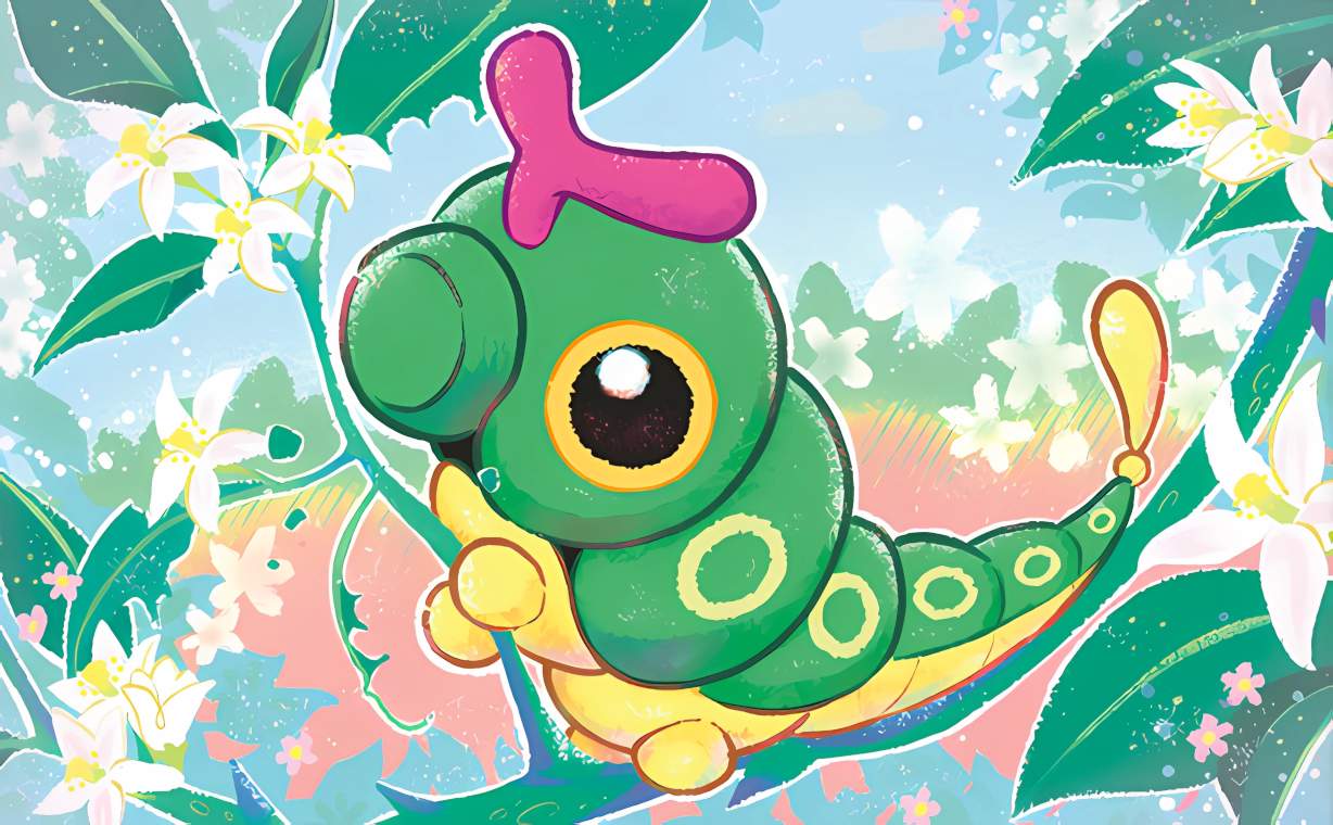 Solve 010/151 - Caterpie jigsaw puzzle online with 150 pieces