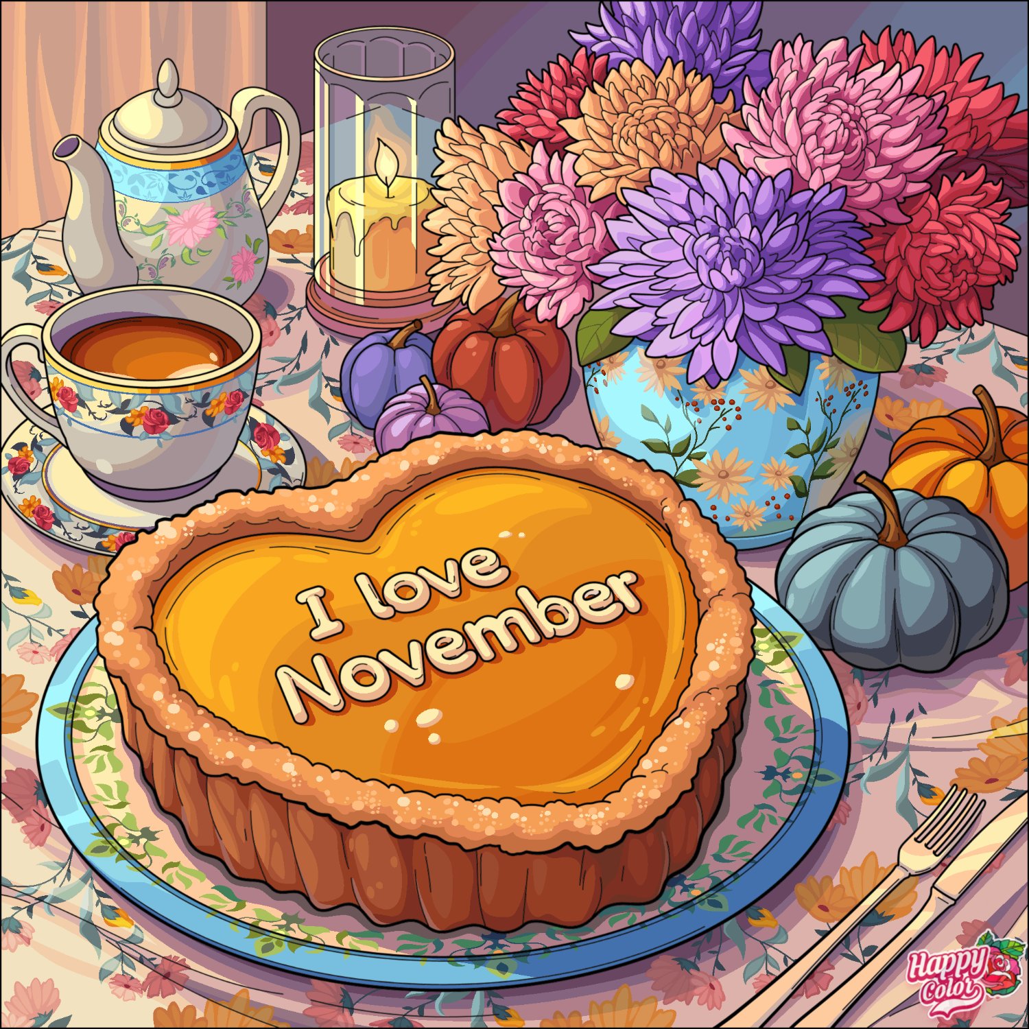 Solve I Love November jigsaw puzzle online with 100 pieces